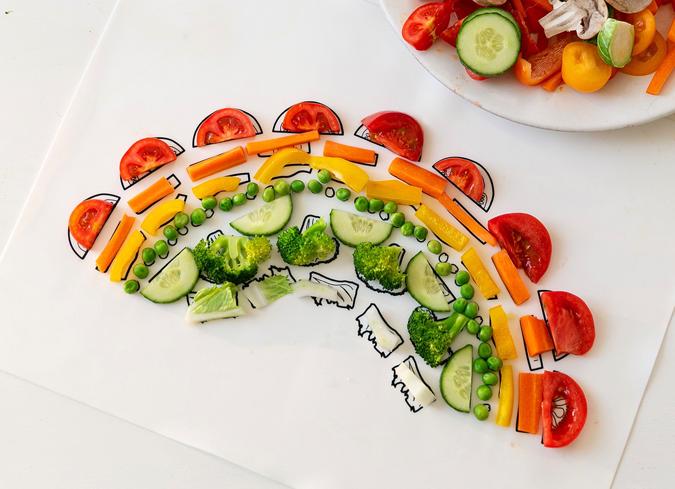 VeggieMat™ — Placemat making eating vegetables fun for kids